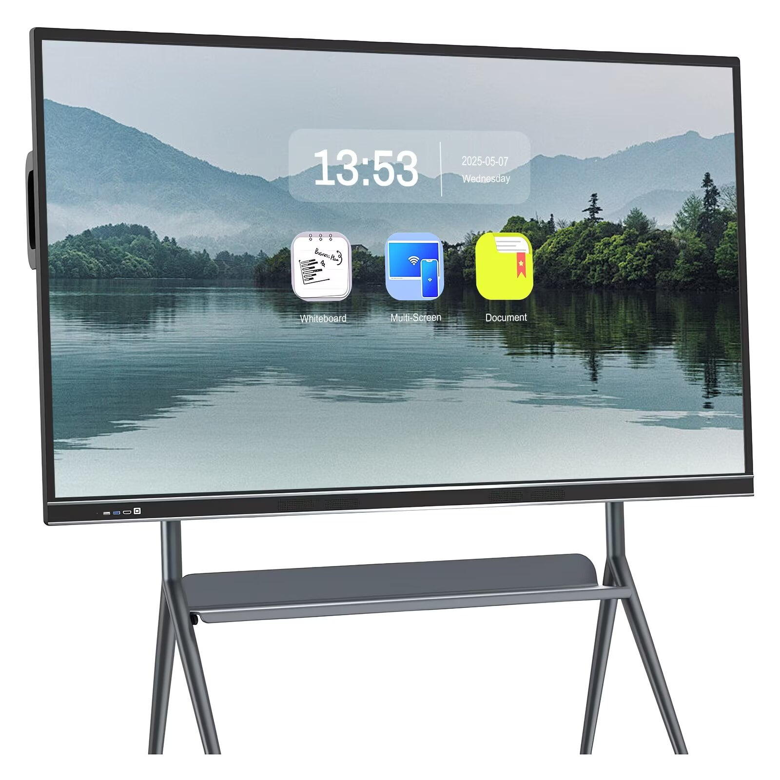 OmninexHub 86" 4K Smart Board, Touch Screen Digital Electronic Calendar All-In-One Smartboard ...