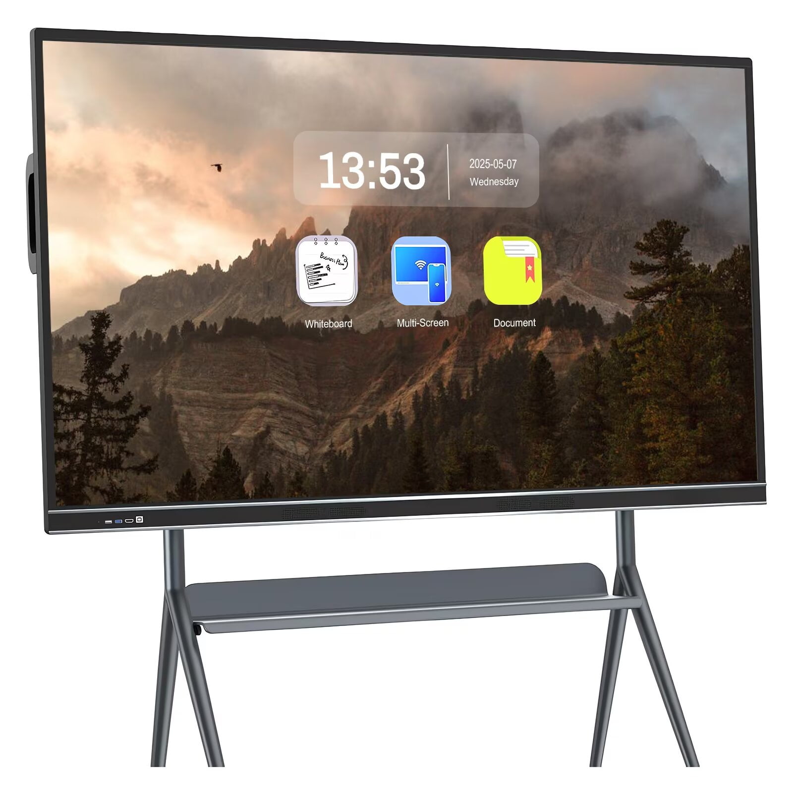 OmninexHub 86" 4K UHD Interactive Whiteboard, Touch Screen Digital Electronic Calendar All-In ...