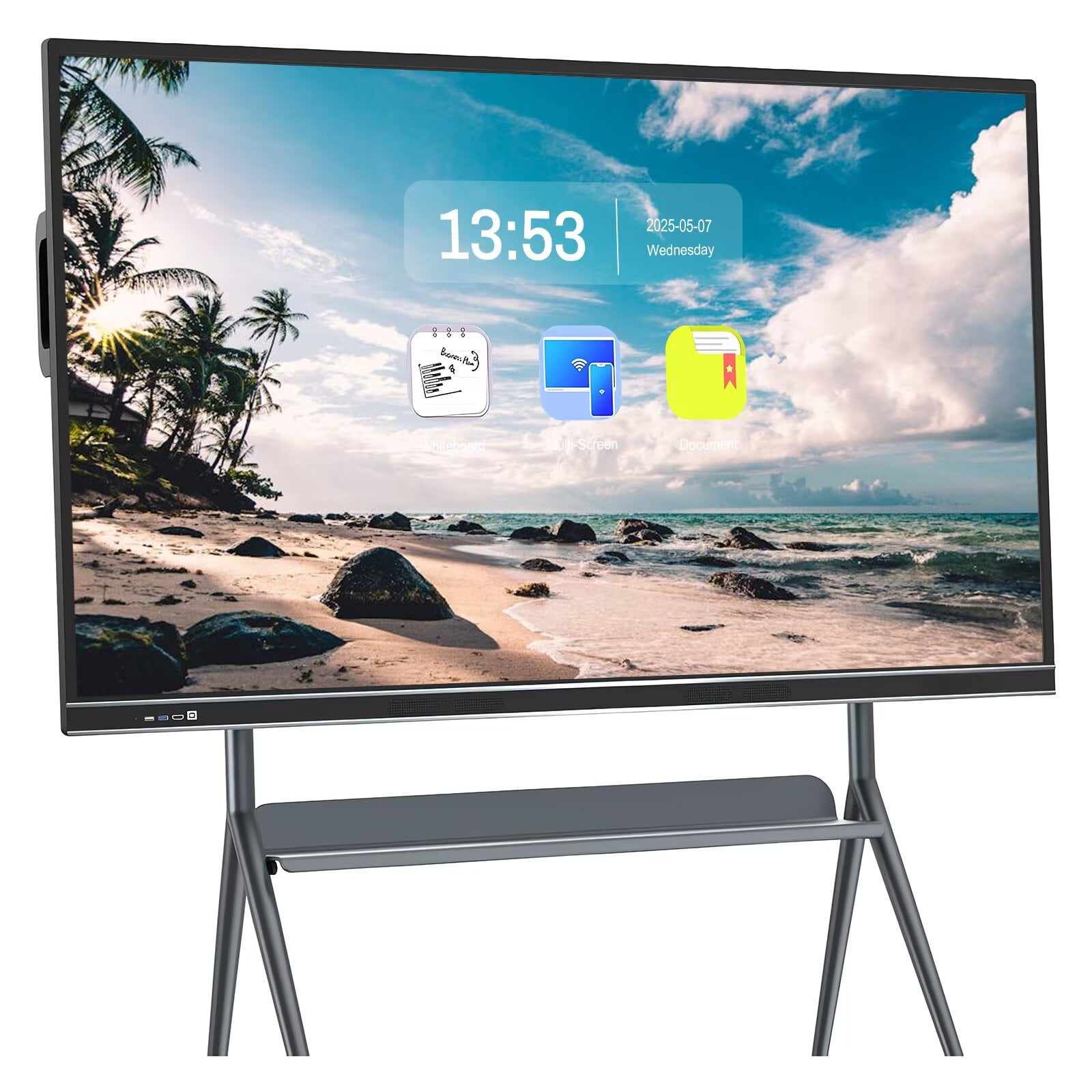 OmninexHub 86 Inch Smart Board, Touch Screen Digital Electronic Calendar All-In-One Smartboard ...