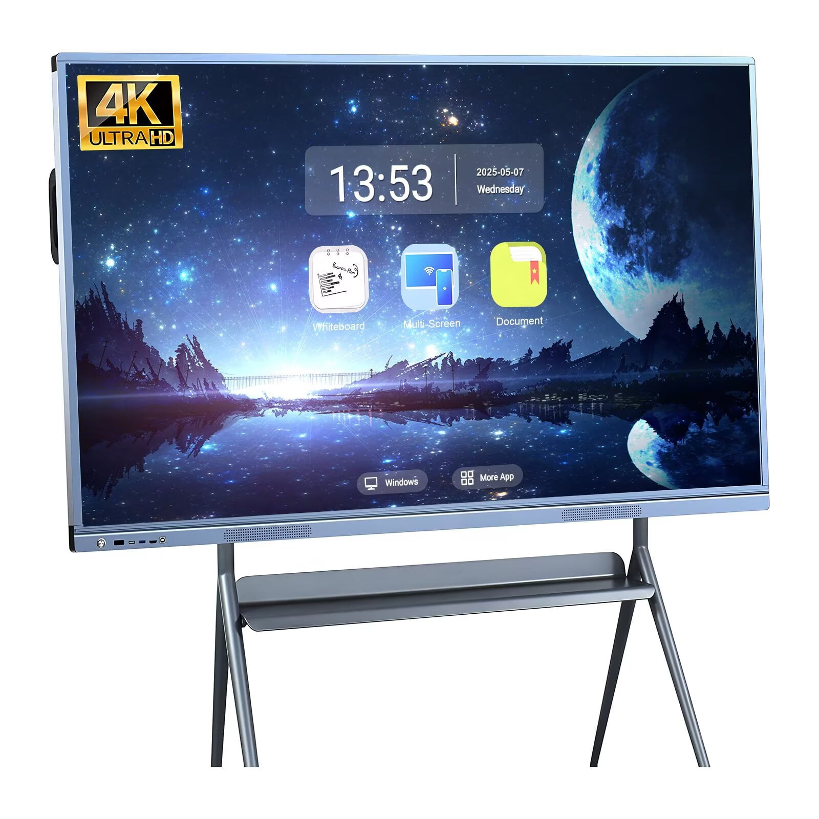 OmninexHub Interactive Smart Board, 55 Inch 4K Uhd All-In-One Digital Electronic Dual System ...
