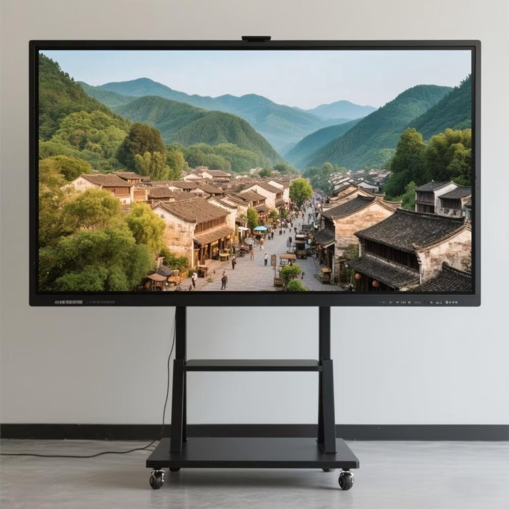OmninexHub Mobile TV Cart, Height Adjustable Rolling Floor Stand TV ...