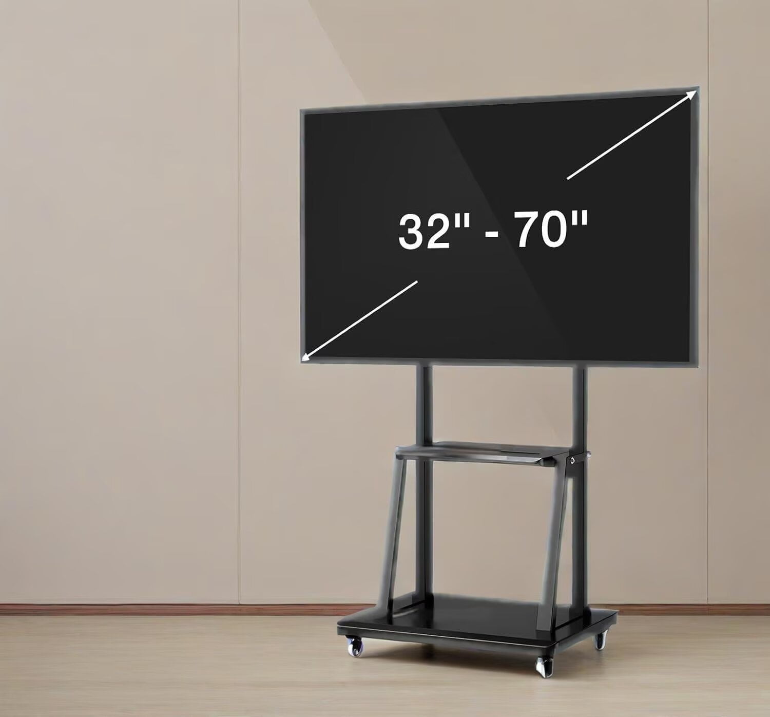 OmninexHub Smart Board Stand Adjustable Height Fits Most TV Cart for 32 ...