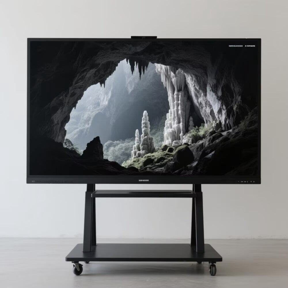 OmninexHub Mobile TV Cart, Height Adjustable Rolling Floor Stand TV ...