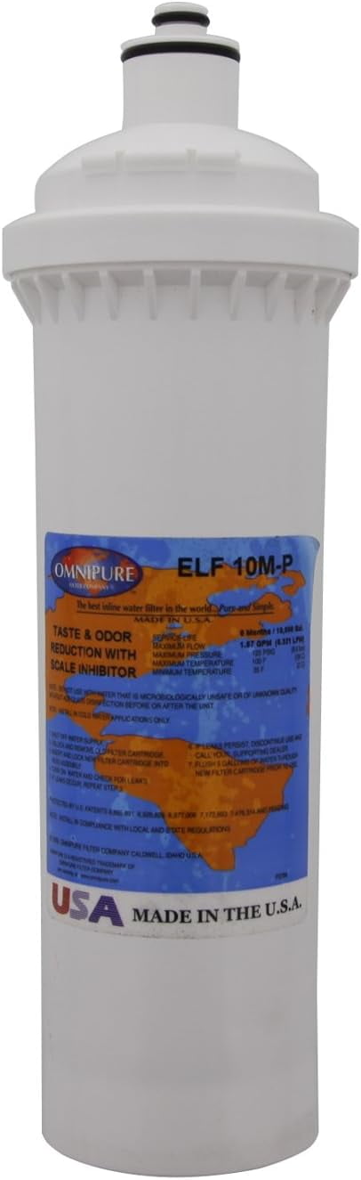 Omnipure ELF 10M-P ELF-Series 4 x 12.5 10 Micron Carbon Block ELF ...