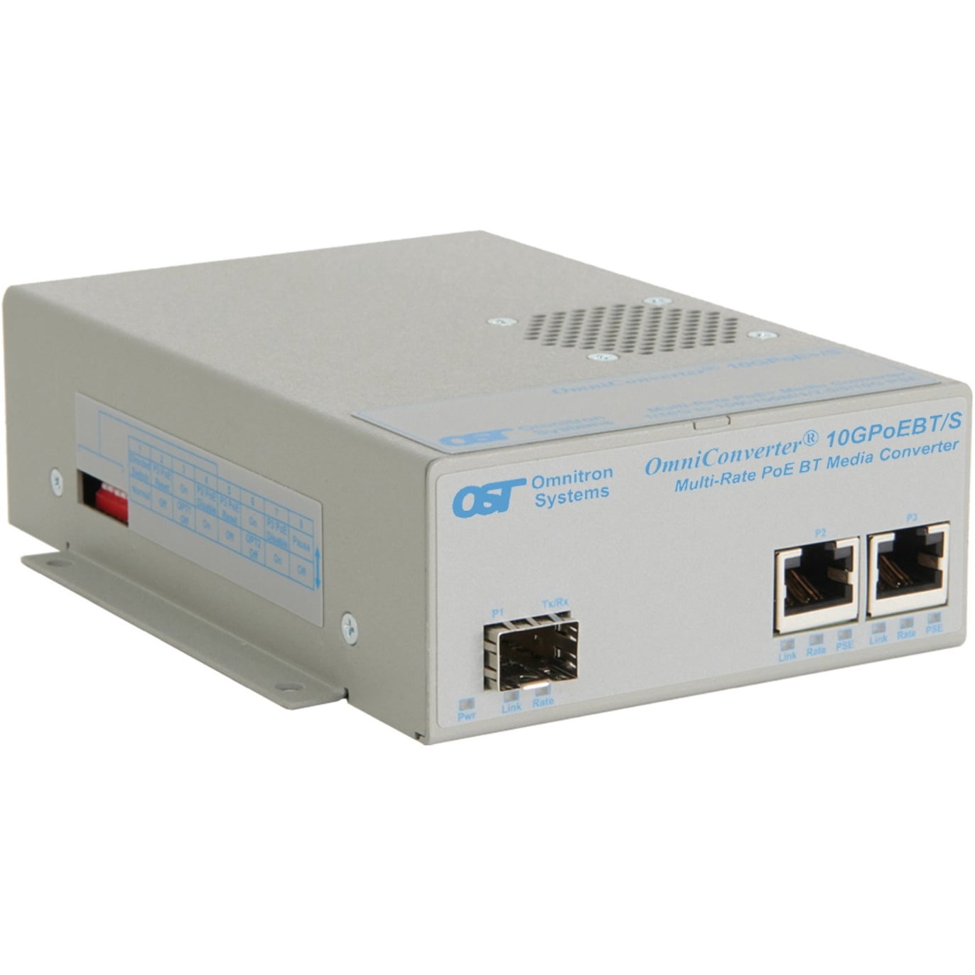 Omnitron Systems OmniConverter 10GPoEBT/S 9194-0-12-1 Transceiver/Media ...
