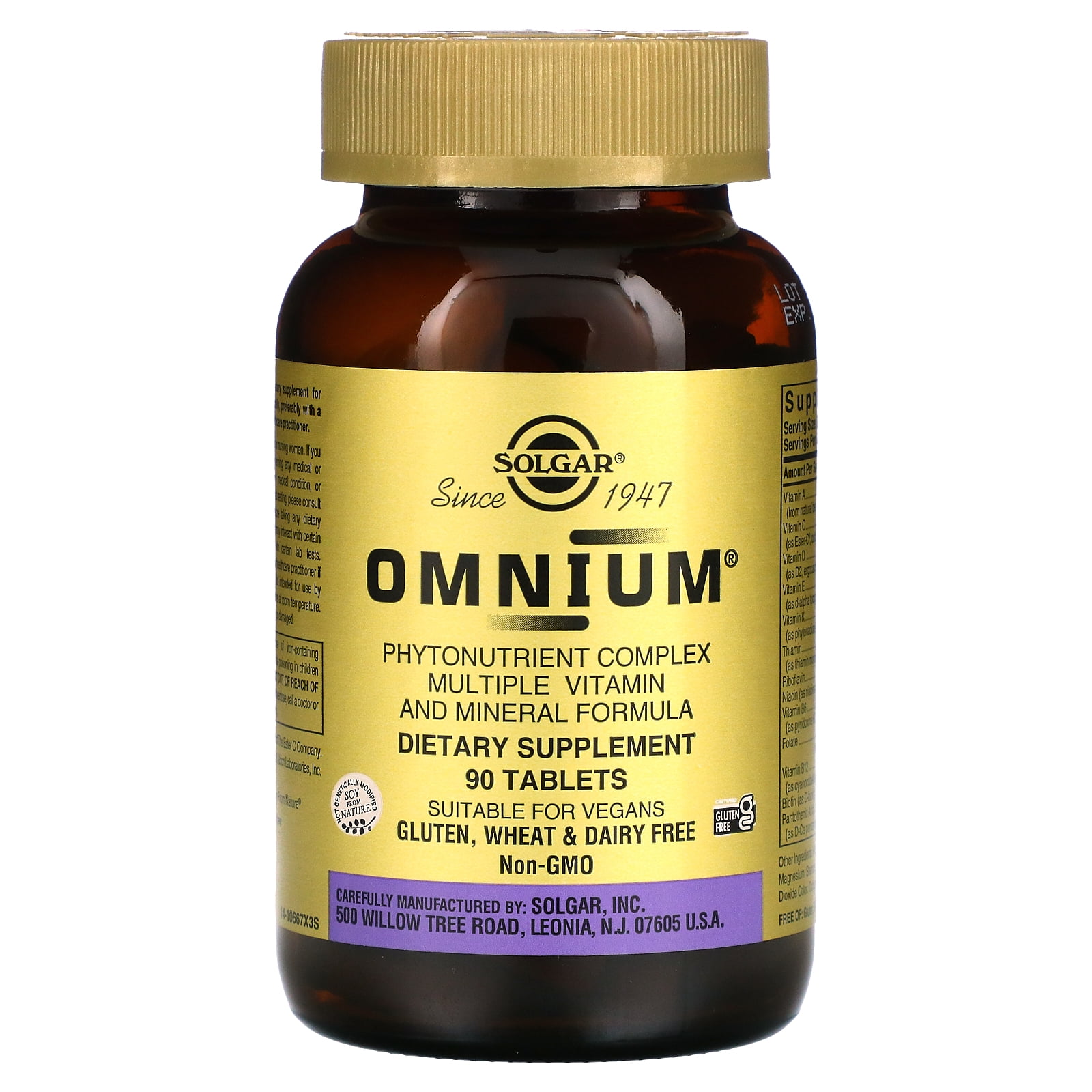 Omnium, Phytonutrient Complex Multiple Vitamin and Mineral Formula, 90 ...