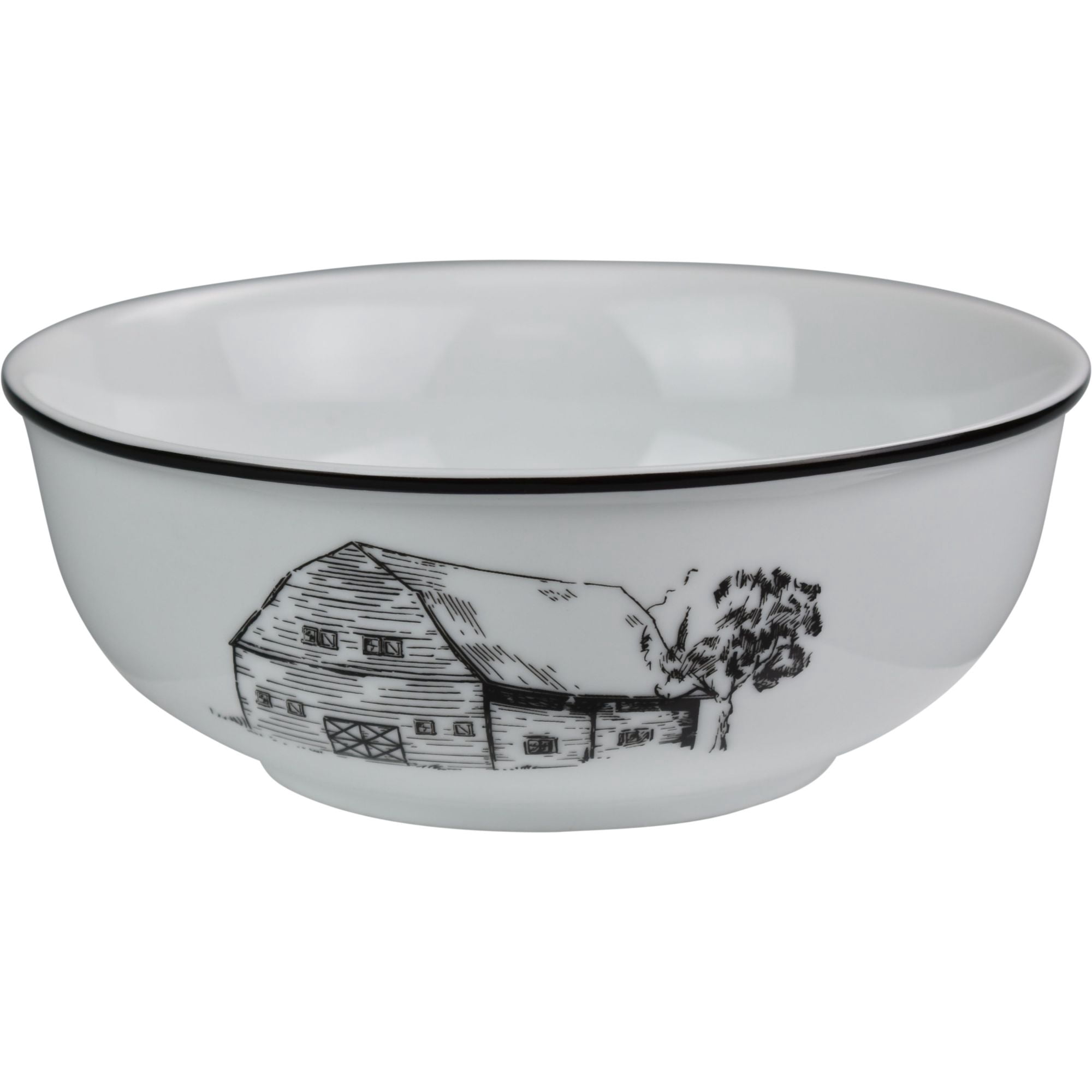 Omniware Country Farm Salad Bowls, Set of 4 - Barn House, Dishwasher ...