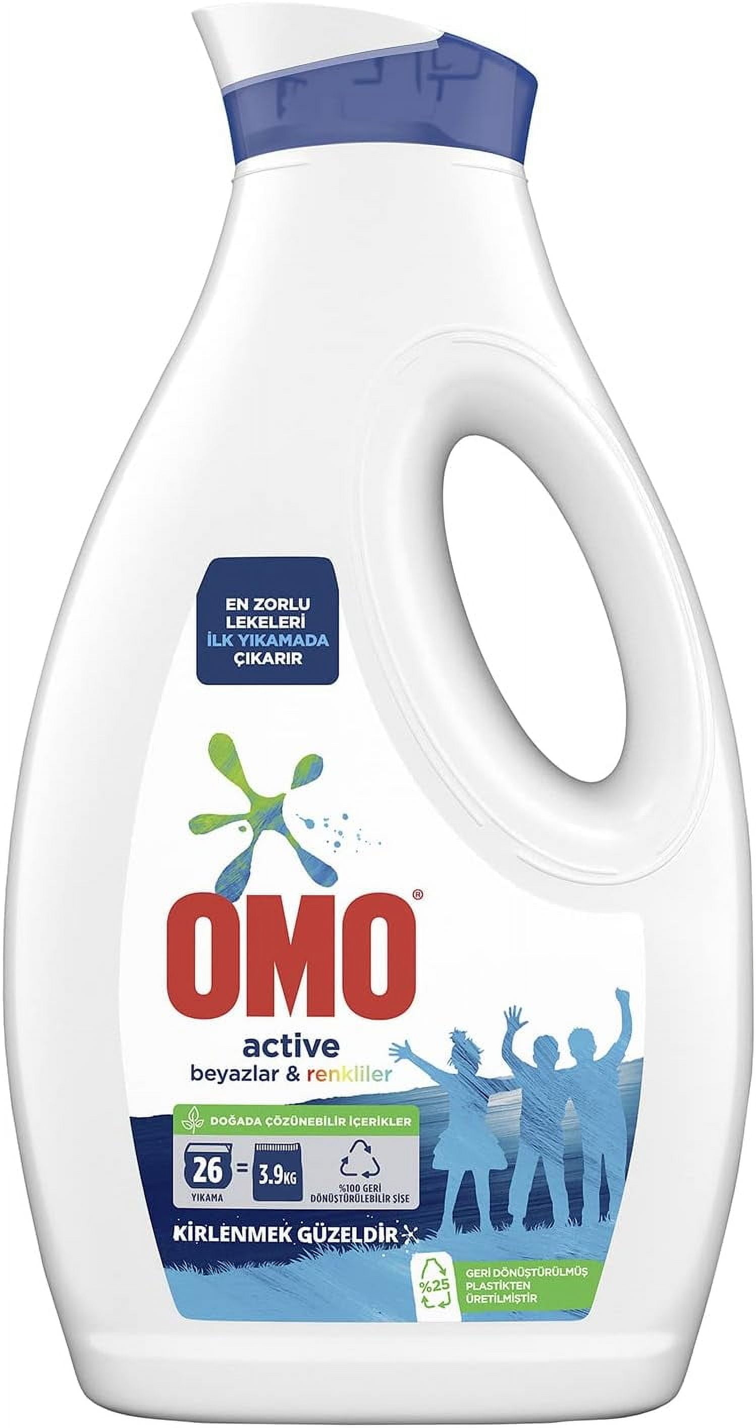Omo Liquid Active Cold Power Laundry Detergent for Whites and Colours ...