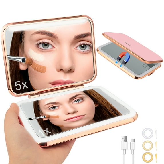 Omobolanle Compact LED Vanity Pocket Handheld Cosmetic Travel Makeup ...