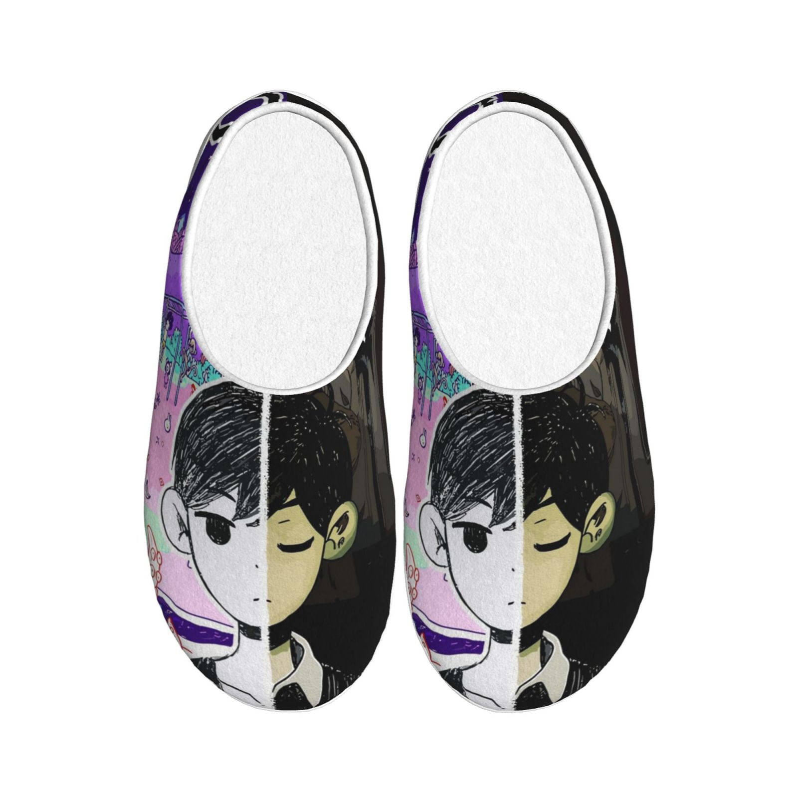 Omori Fluffy House Slippers Memory Foam Adult TPR Cotton Slipper Furry ...