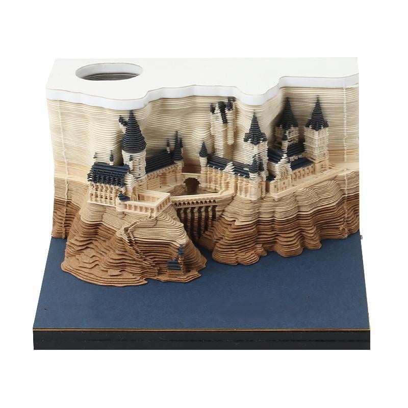 Omoshiroi Block 160 Sheets 3D Sticky Notes Creative Castle Design Paper ...
