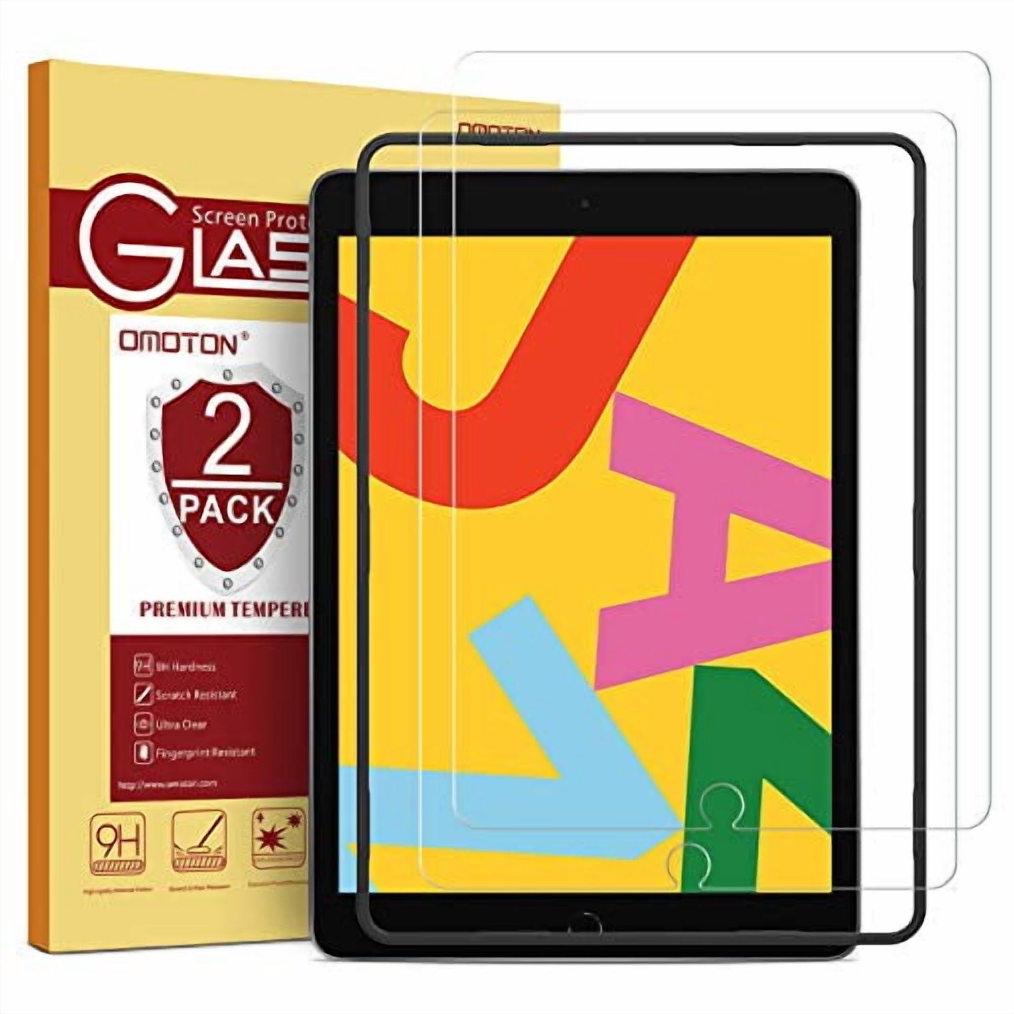 Omoton Ipad 8th Generation Tempered Glass 10.2" Screen Protector, 2 ...