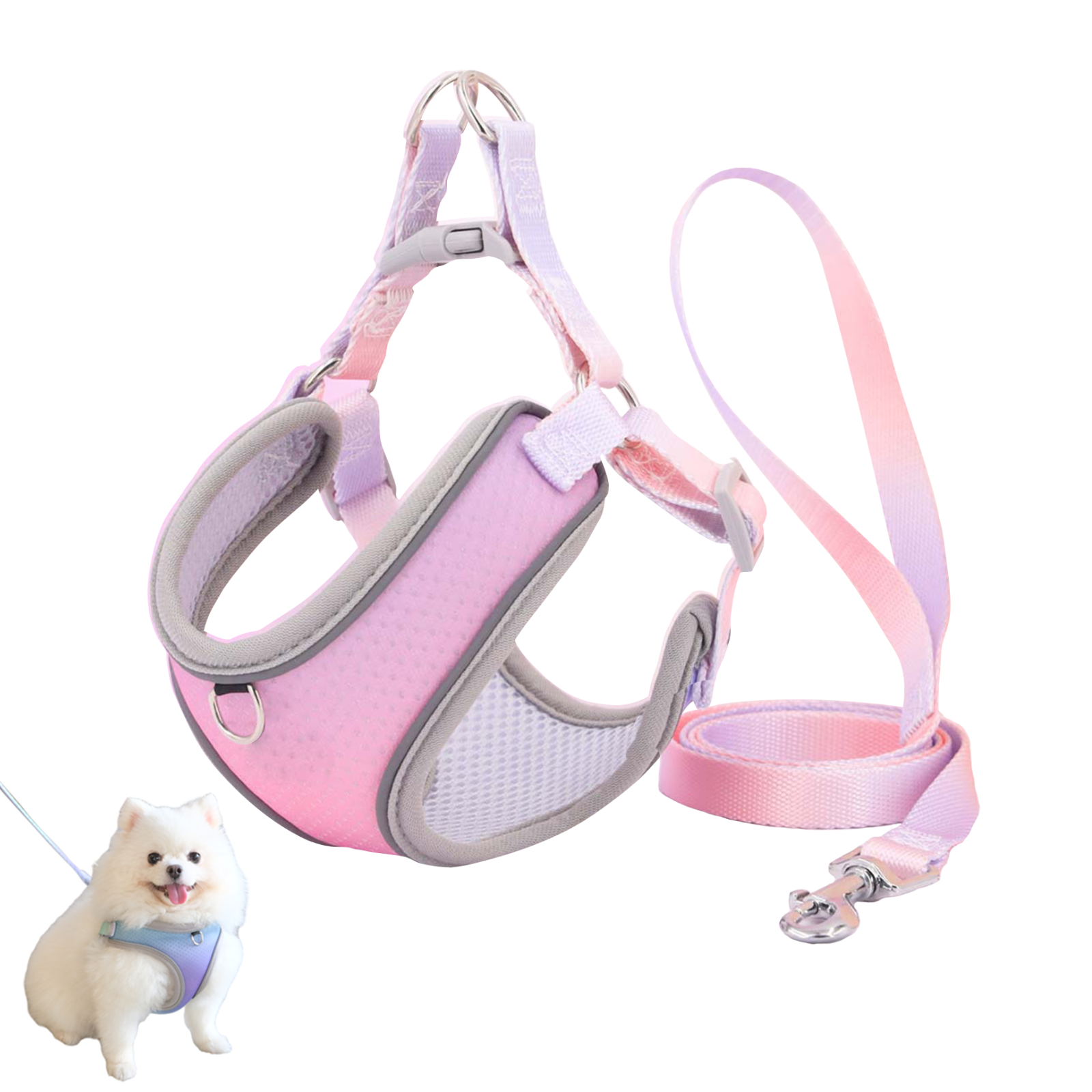 Ompellus Dog and Cat Harness and Leash Set, No Chock No Pull Soft Air ...