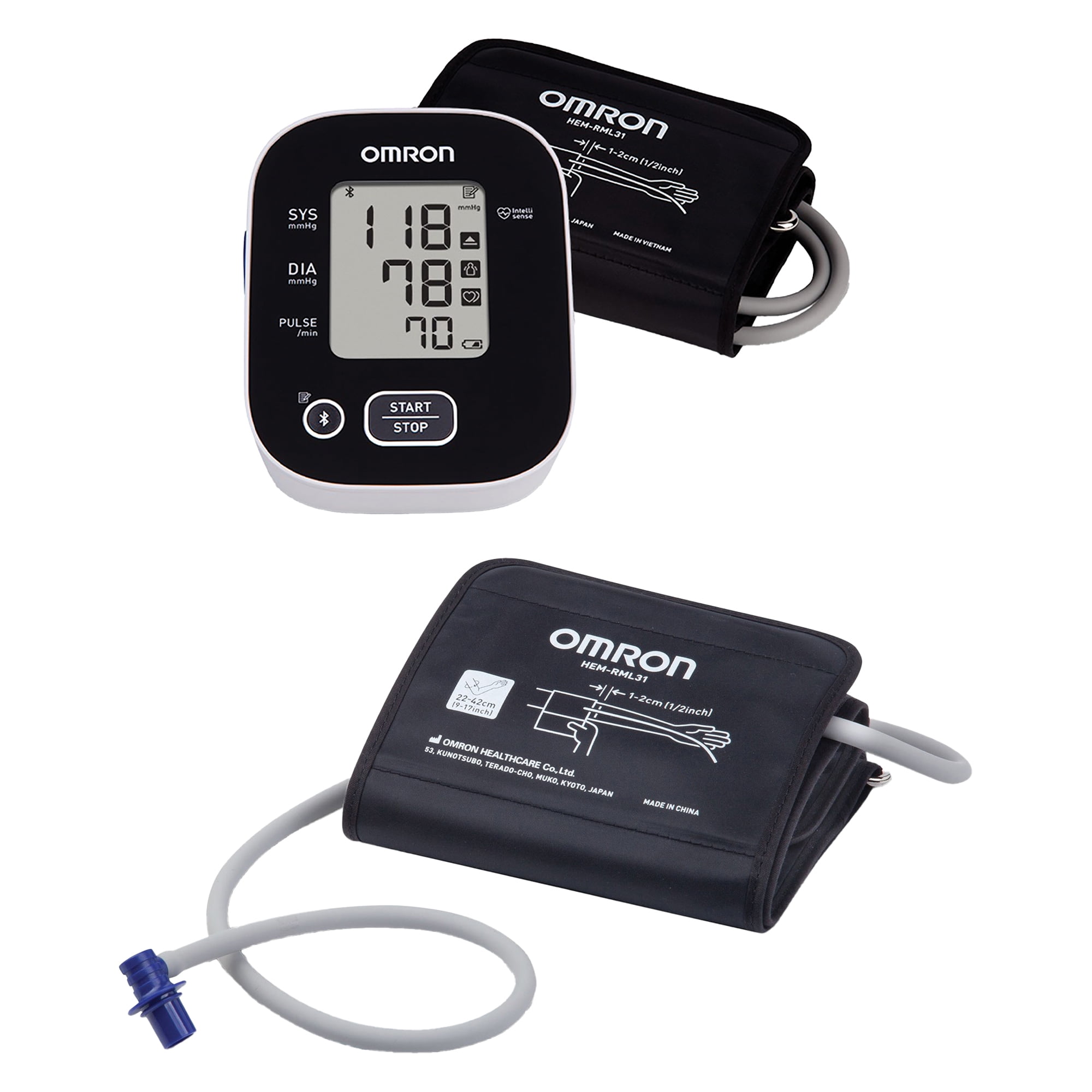 Omron 3 Series Upper Arm Blood Pressure Monitor BP7150 & HEM-RML31-B ...