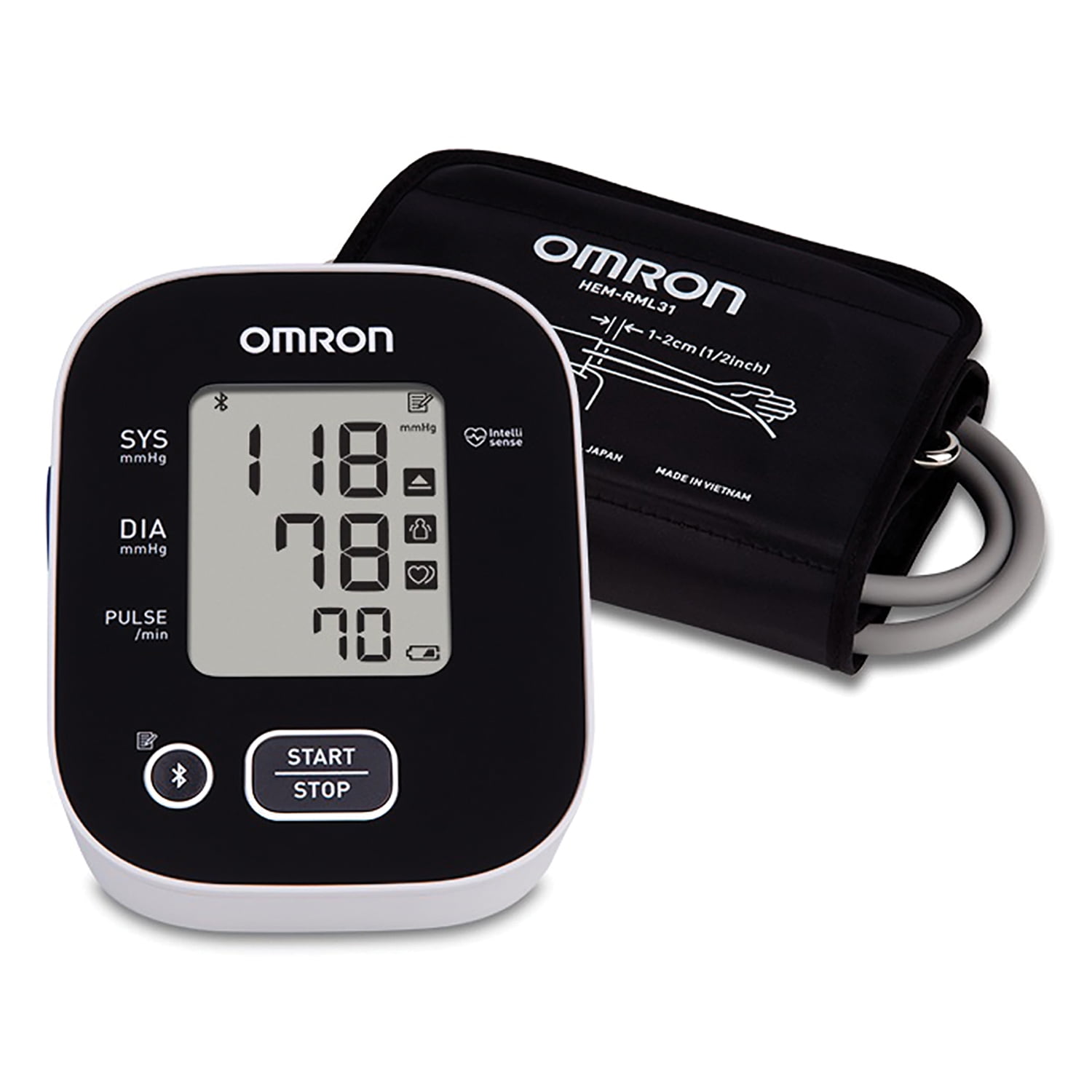 Omron 3 Series Upper Arm Blood Pressure Monitor and EnviroMax AA Extra ...