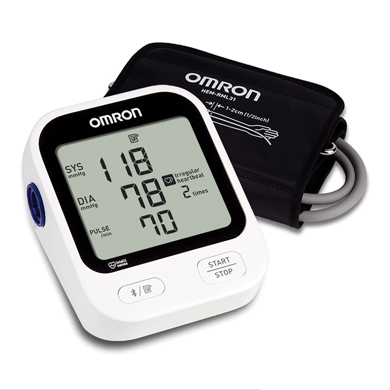Omron 5 Series Wireless Upper Arm Blood Pressure Monitor & 9-In. to 17 ...