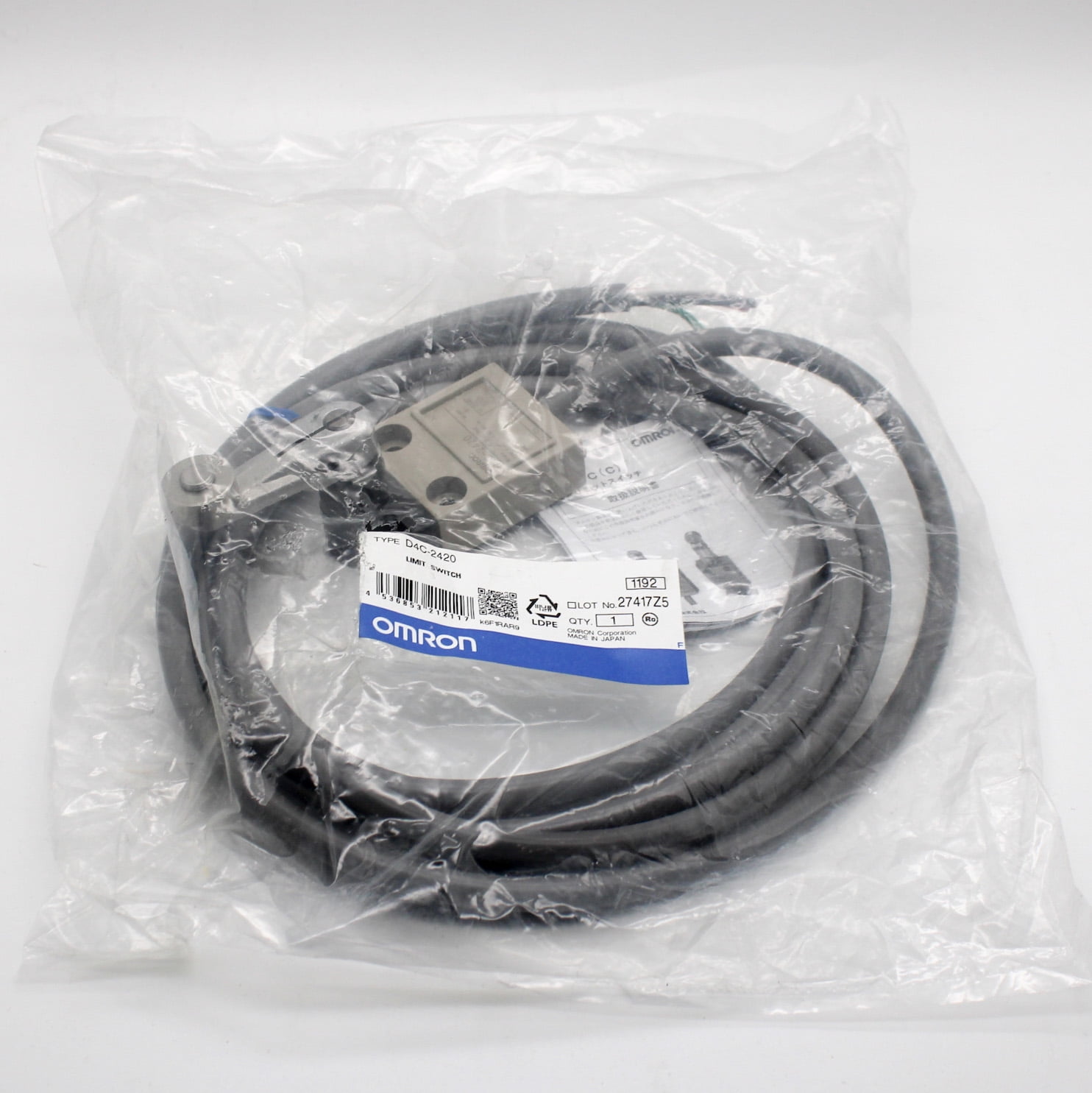 Omron Automation D4C-2420 Roller Lever 125VAC Limit Switch With Red ...