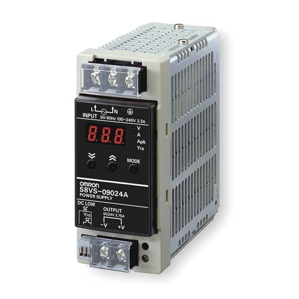 Omron DC Power Supply,24VDC,3.75A,50/60Hz S8VS-09024A - Walmart ...