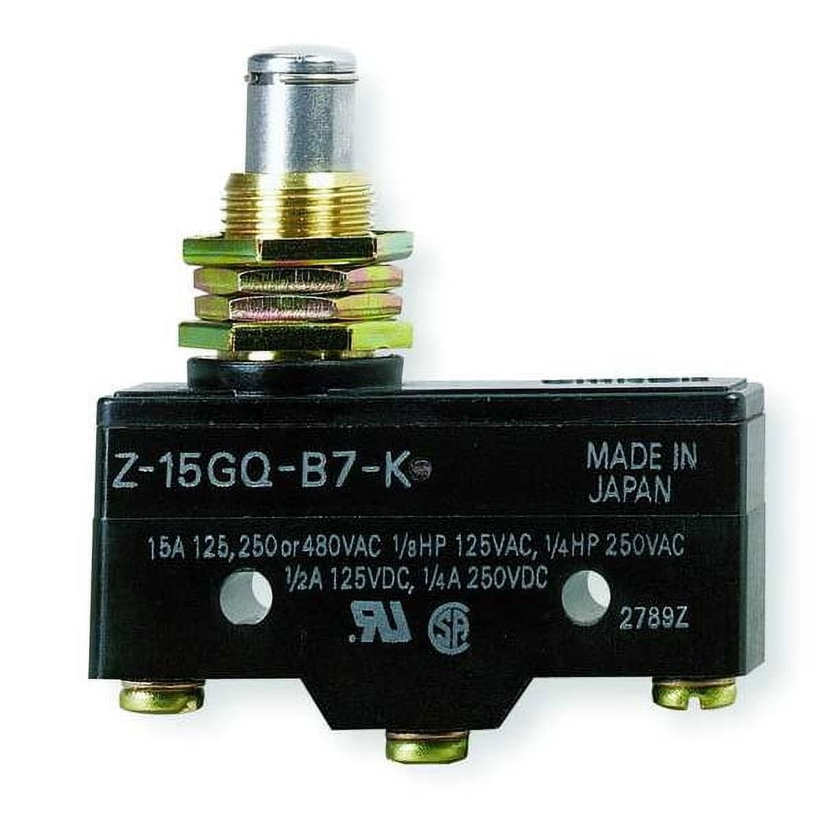 Omron Snap Switch,20A,SPDT,Panel Mount Plunger A-20GQ-B7-K - Walmart.com