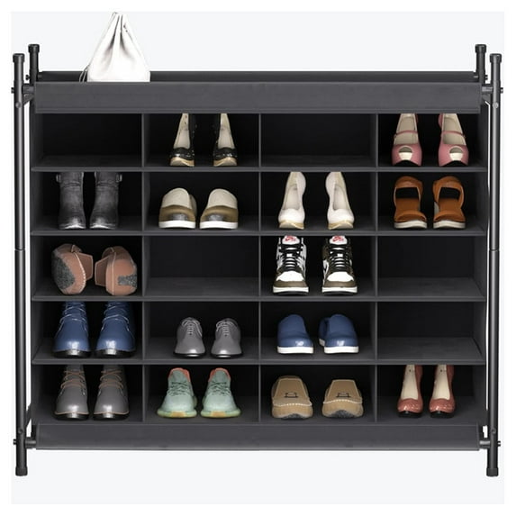 Omsix Shoe Rack Organizer, 5-Tier 20 Pairs Free Standing Stackable Shoe ...