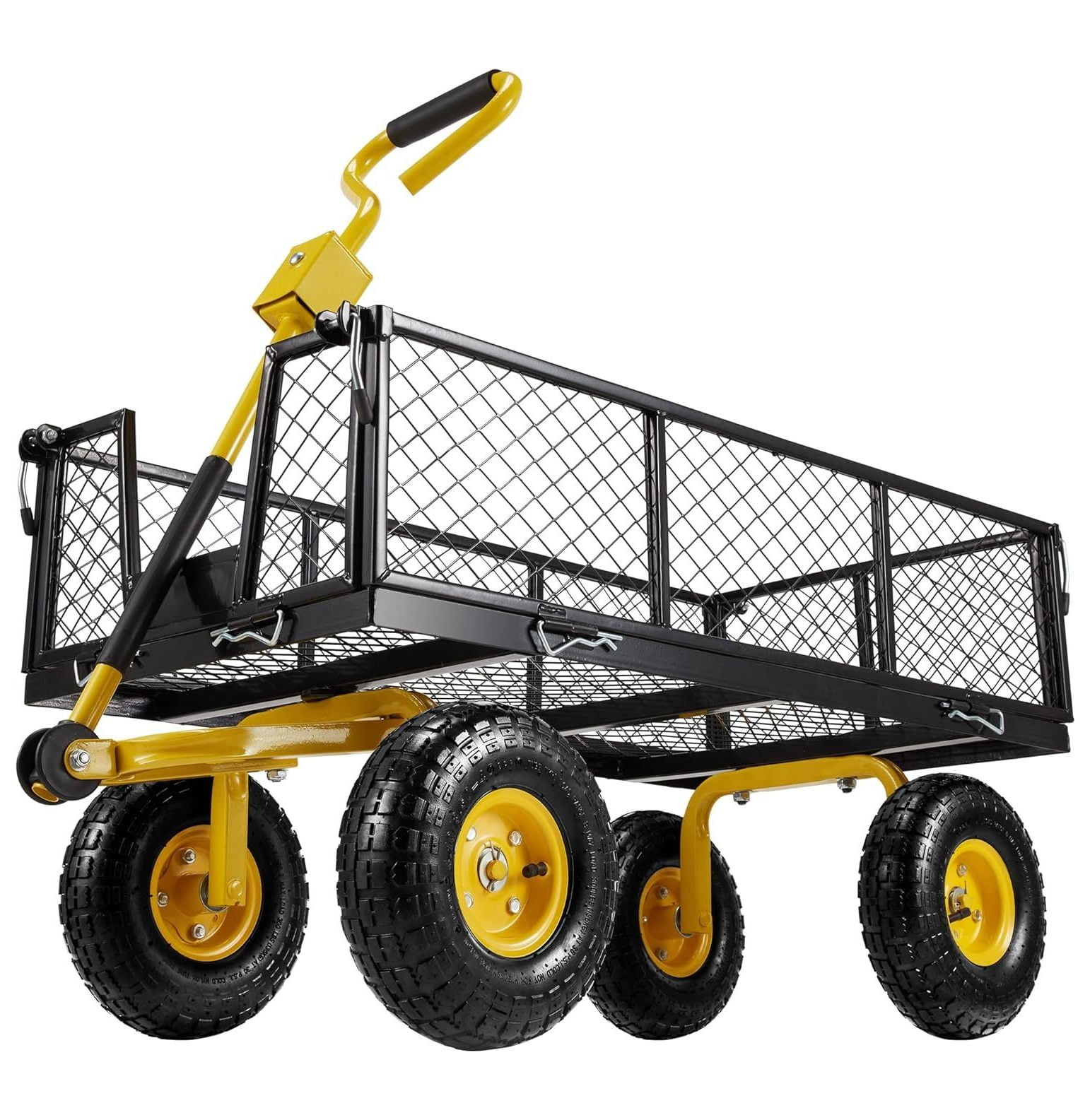 Omsix Steel Garden Cart with Removable Sides, 880LBS Heavy Duty Utility ...