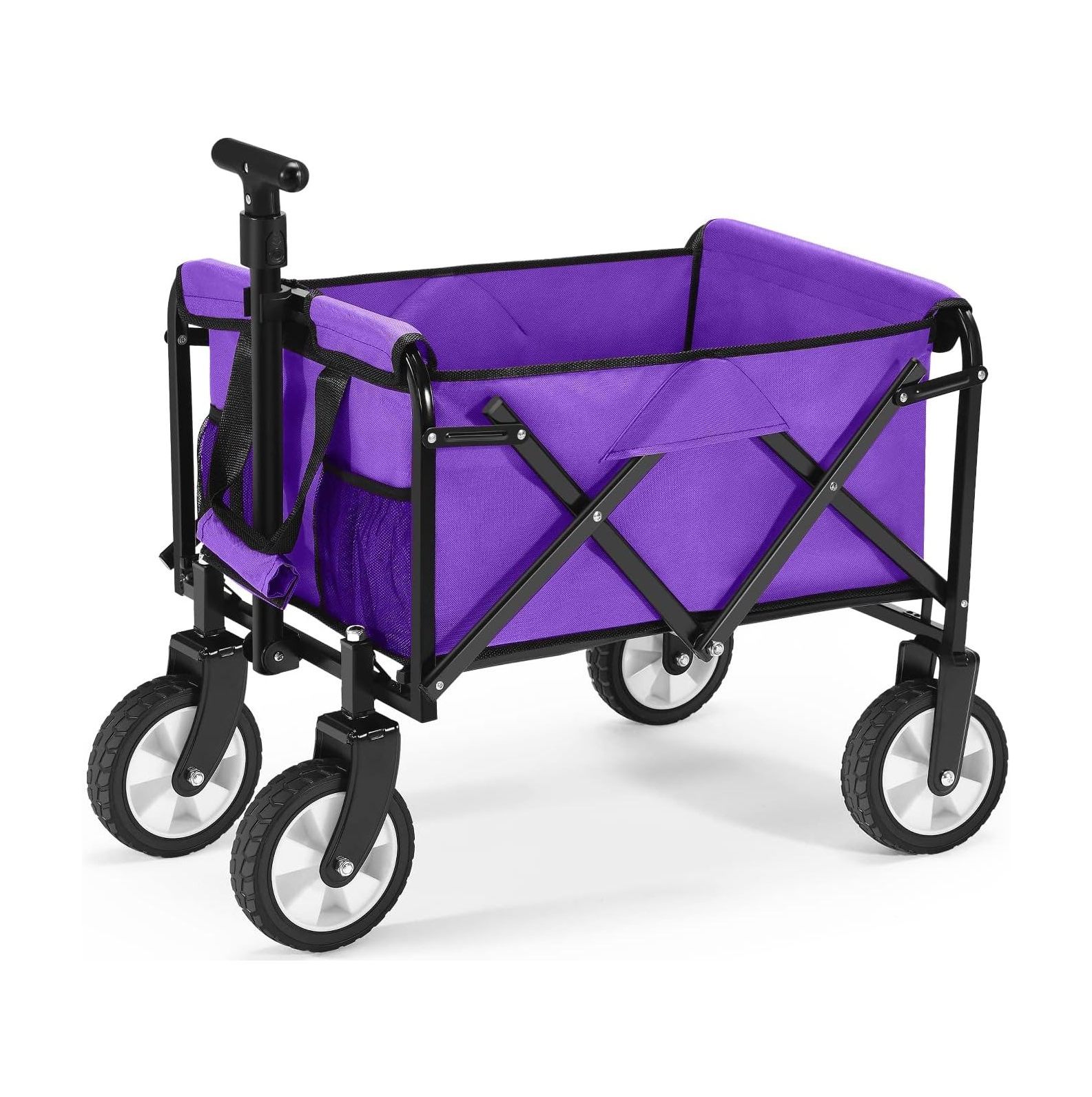 Omsix Wagon Cart with Wheels Foldable - Collapsible Utility Small Wagon ...