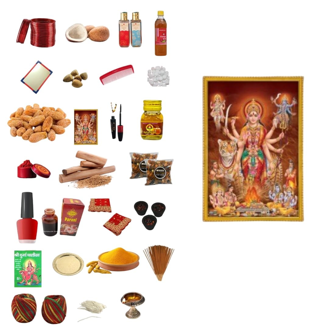 Omvedic Samagri Durga Pooja Samagri Pooja Item Puja Samagri in Sufficient Quantity Complete ...
