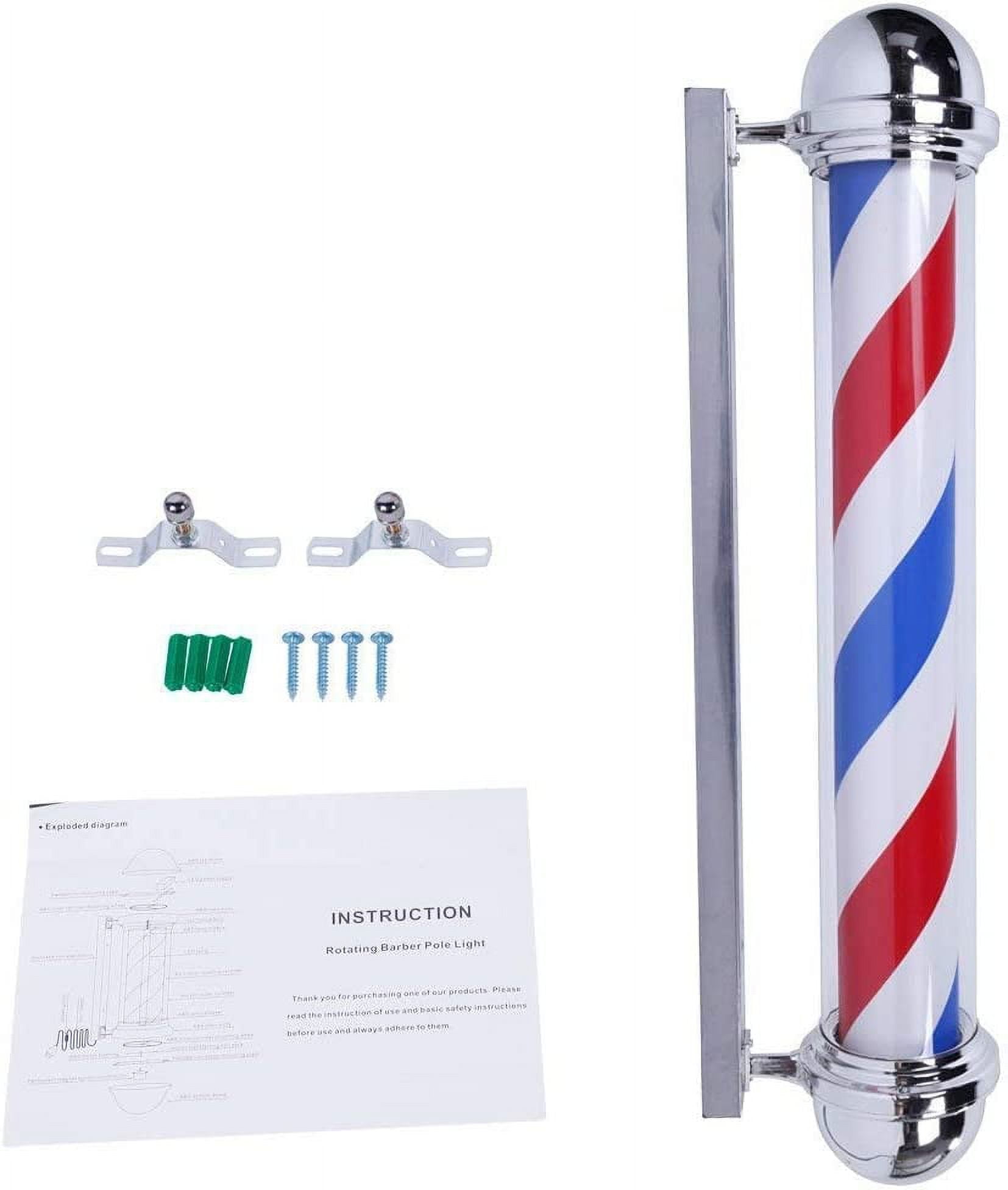 OmySalon 36" Barber Pole LED Light Classic Style,Hair Salon Barber Shop ...