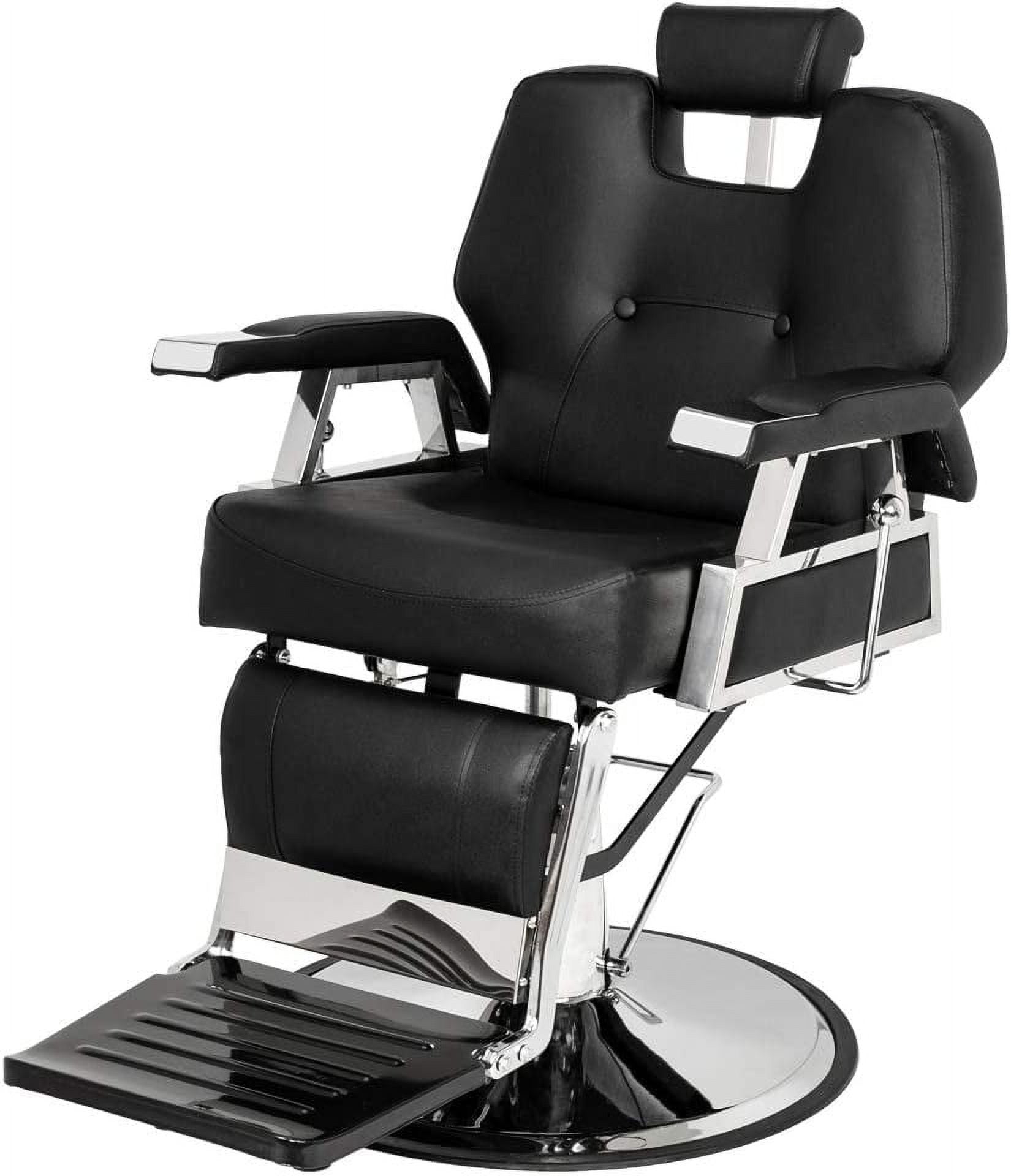 OmySalon Heavy Duty Reclining Barber Chair, Adjustable Styling Salon ...
