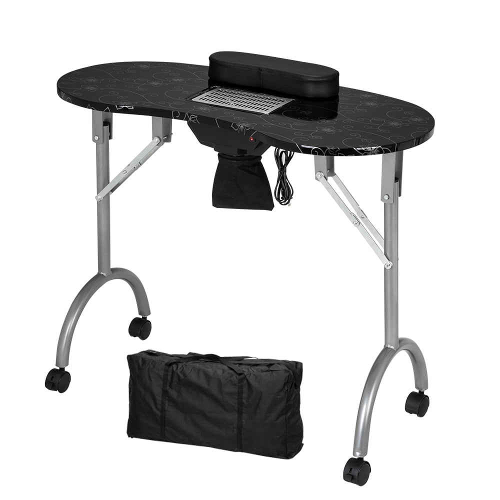 OmySalon Portable Salon-Manicure Table-Foldable with Vent, Dust ...