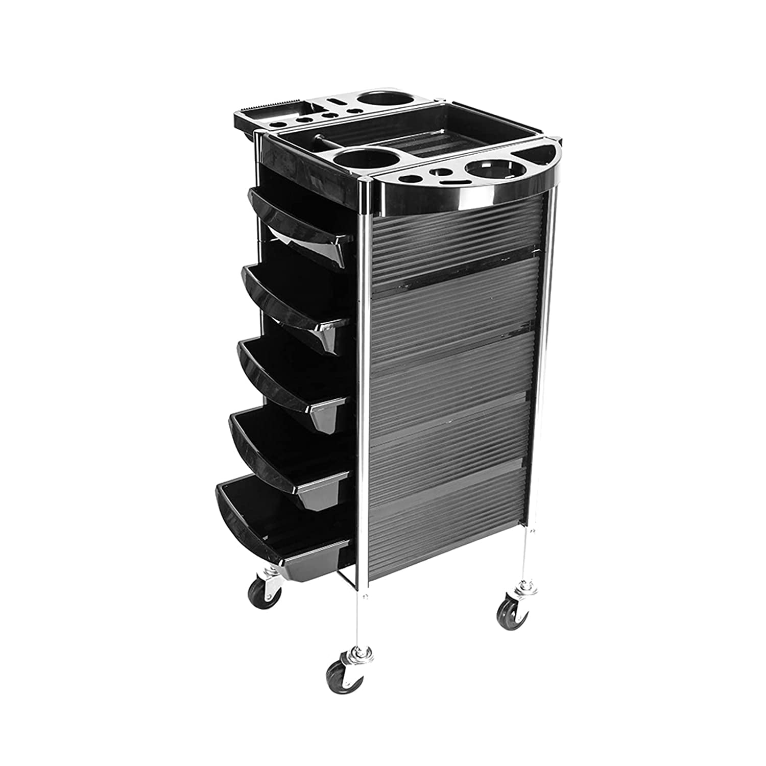 OmySalon Salon Trolley Cart with Wheels, 5 Drawers, Hair Cart Rolling ...