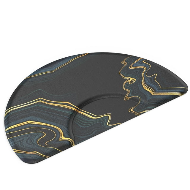 OmySalon Anti-fatigue Semi Circle Mat, Styling Chair Floor Mat with ...