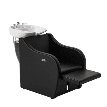 BarberPub Deluxe Shampoo Backwash Chair with Extended Ceramic Bowl Sink ...