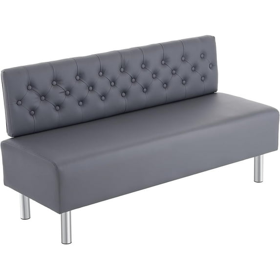 OmySalon Waiting Room Bench with Back, 58.6’’ Office Guest Chair ...