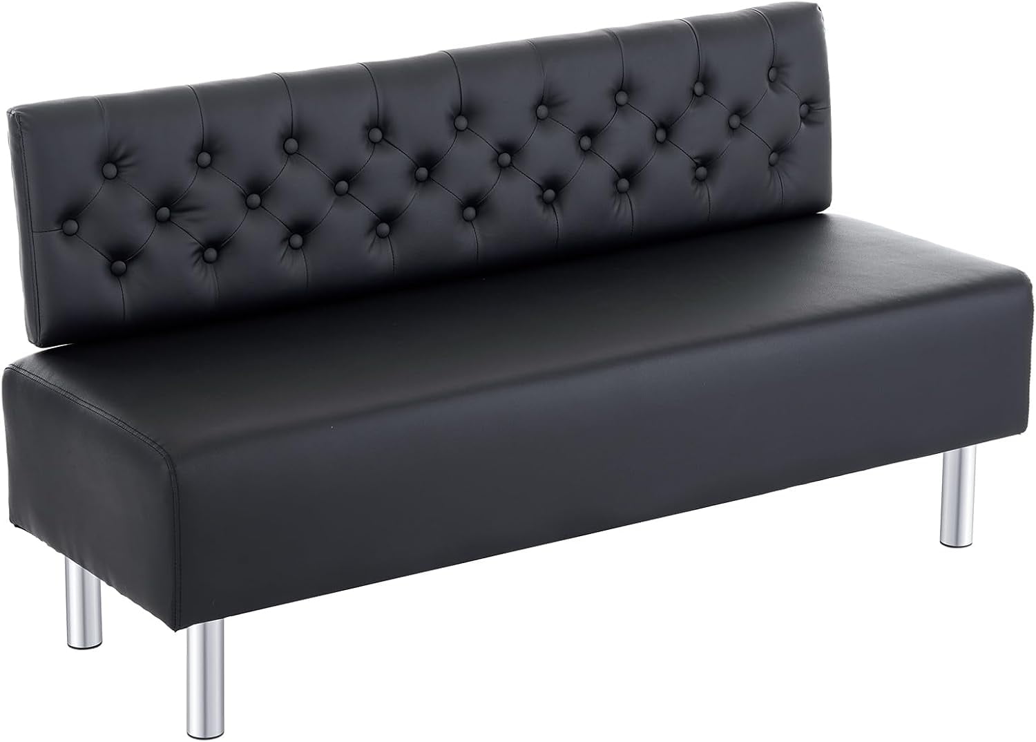 OmySalon Waiting Room Bench with Back, 58.6’’ Office Guest Chair ...