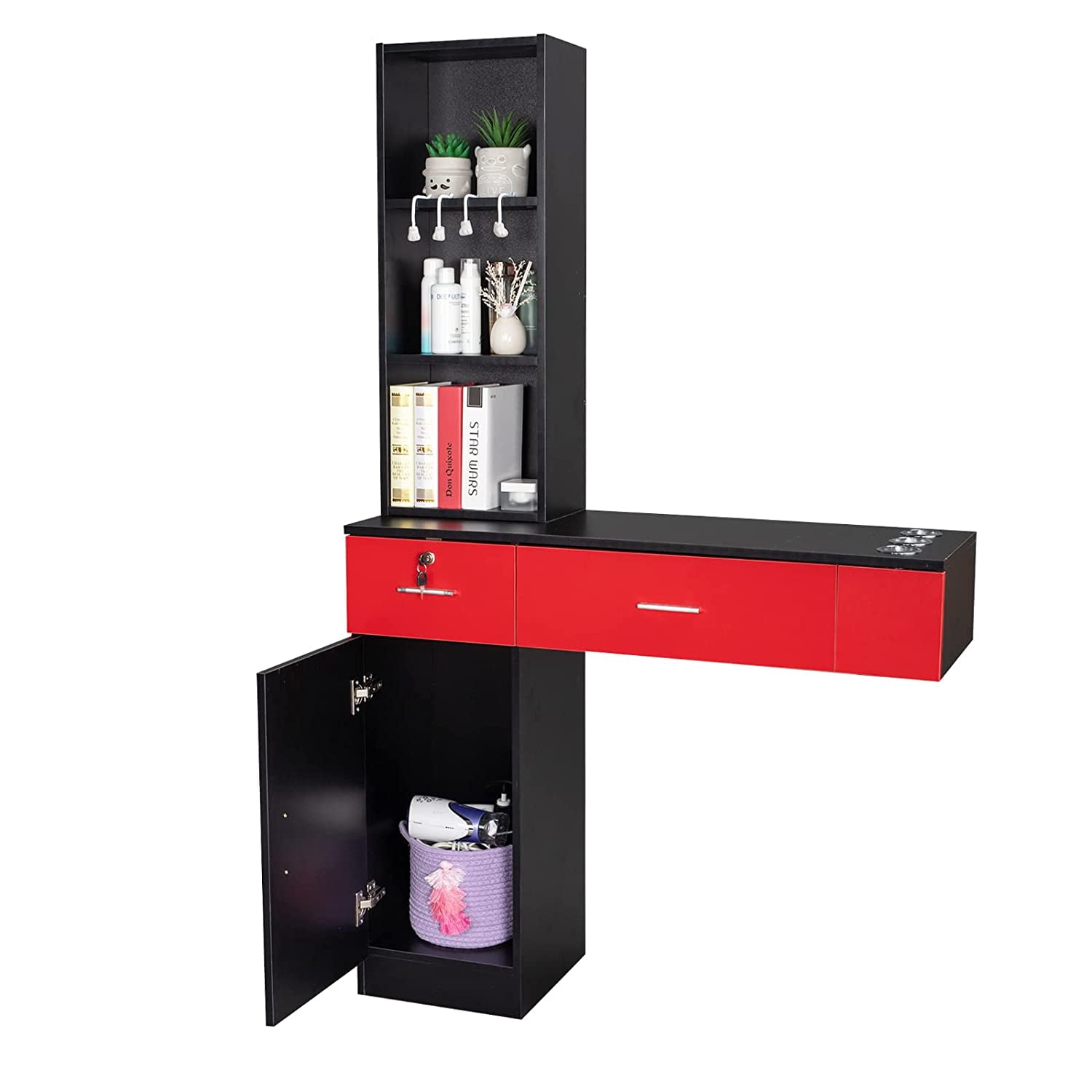 OmySalon Wall Mount Barber Stations, Salon Stations for Hair Stylist ...