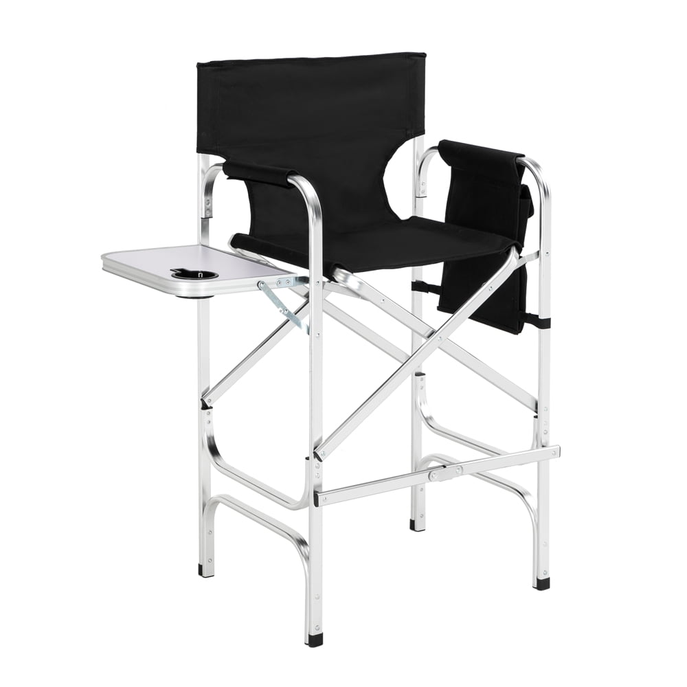 Omysalon 31" Tall Folding Director Chair with Side Table,Portable ...