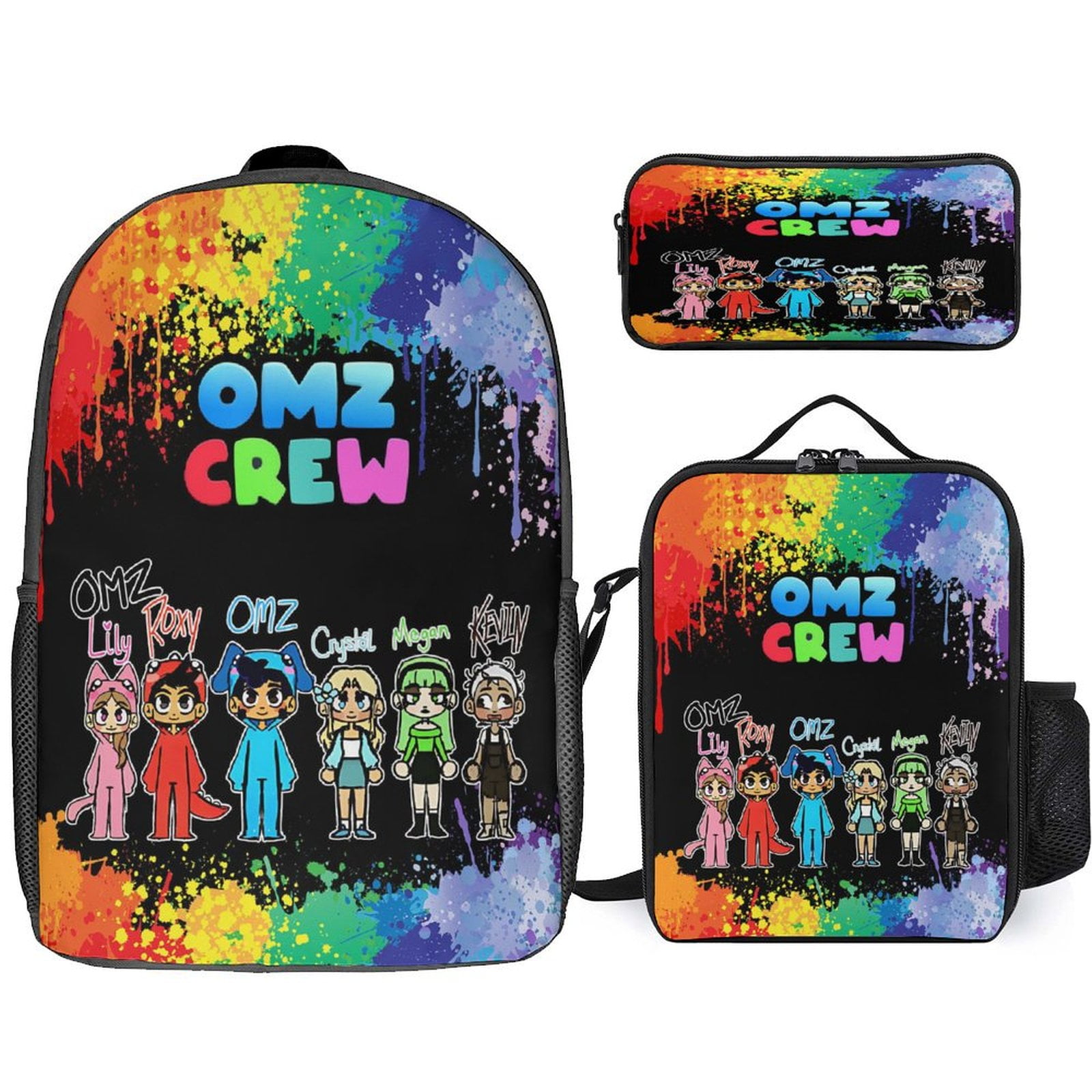 Omz Crew Backpack Set Cartoon Backpacks with Pencil Case & Lunch Bag ...