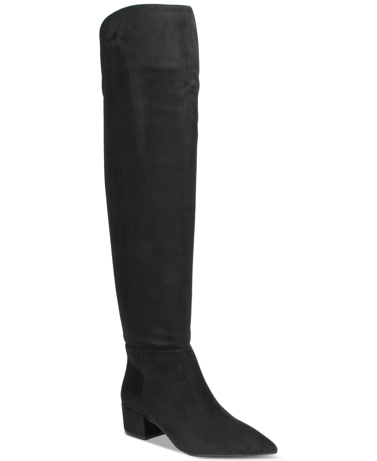 On 34th Womens Gabriellaa Style Over-The-Knee zip up boot Black Micro ...