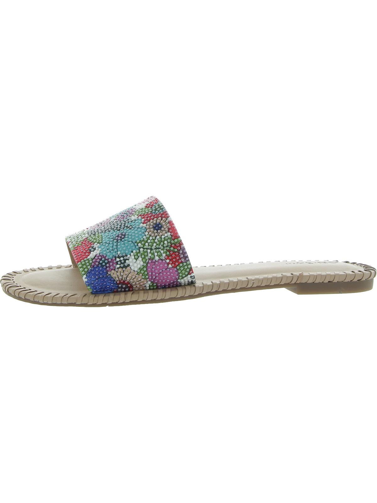 On 34th Womens Mavise Slip On Woven Slide Sandals - Walmart.com