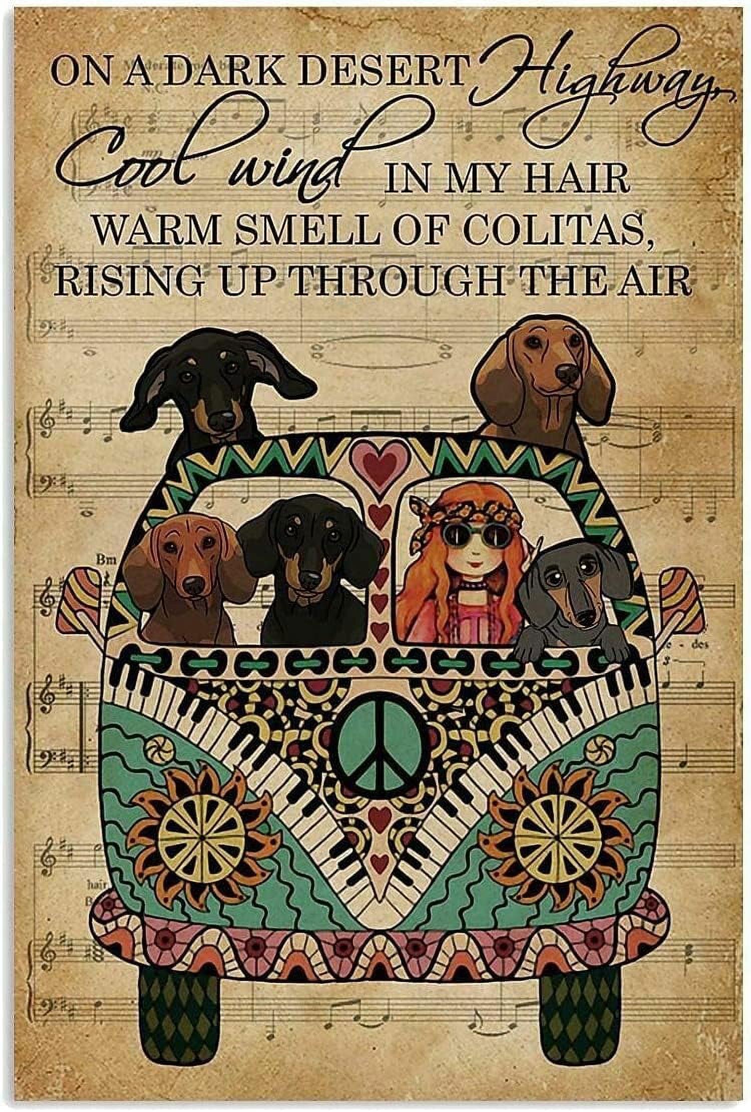 On A Dark Desert Antique Tin Sign Rustic Wall Decor Vintage Tin Signs ...