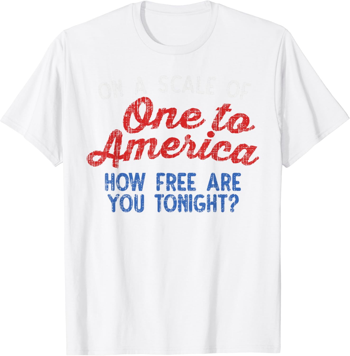 On A Scale Of One To America 4th Of July Fourth Party T-Shirt100 ...