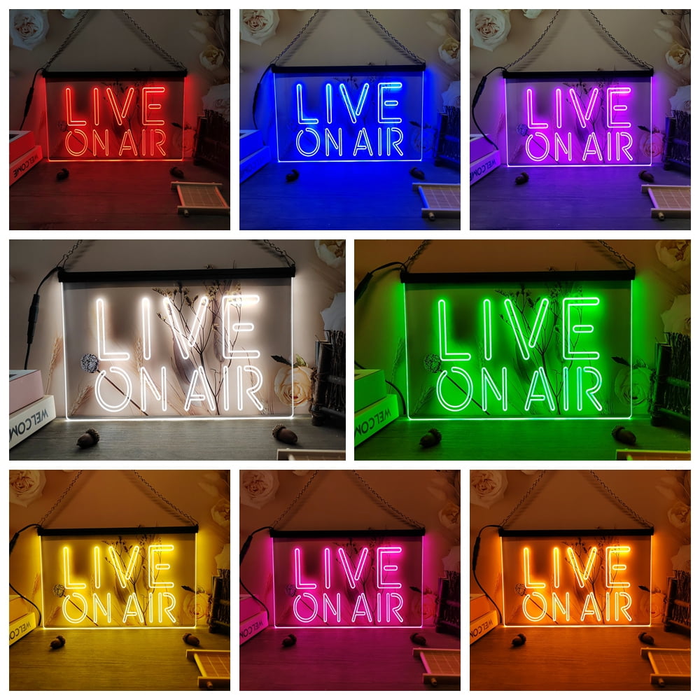 On Air Live Recording Studio Video Room Vintage LED Neon Sign-Posters ...