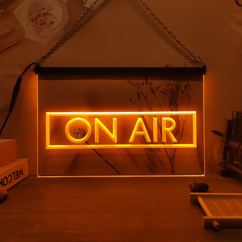 On Air Recording Studio Vintage LED Neon Sign-Posters,3DCarving,Wall ...