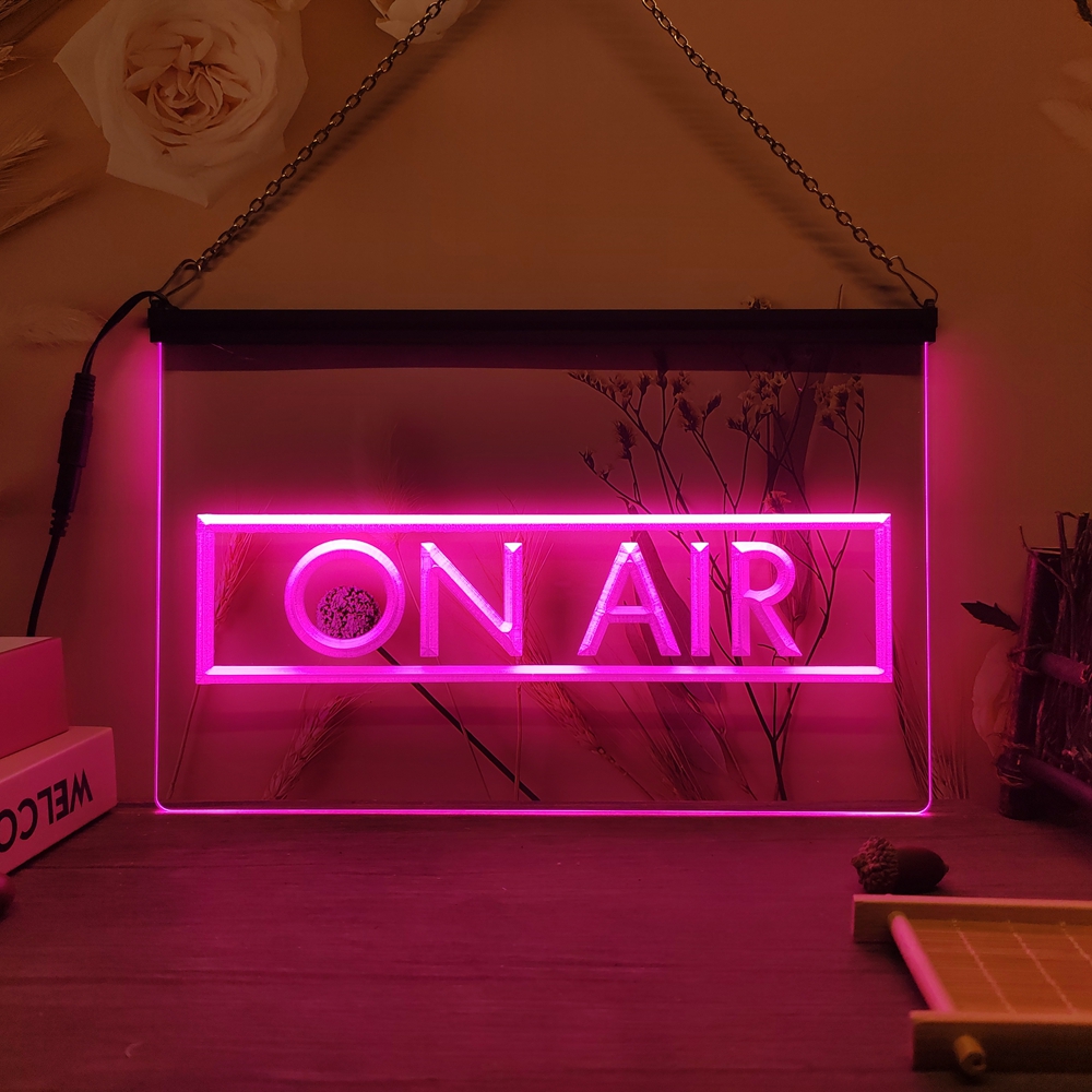 On Air Recording Studio Vintage LED Neon Sign-Posters,3DCarving,Wall ...