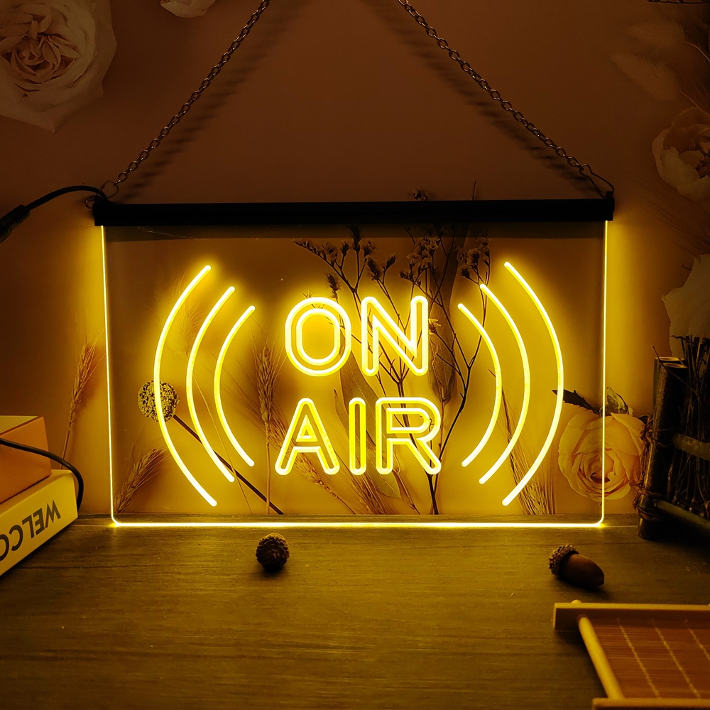 On Air Wave Vintage LED Neon Sign-Posters,3DCarving,Wall,Home,Room ...