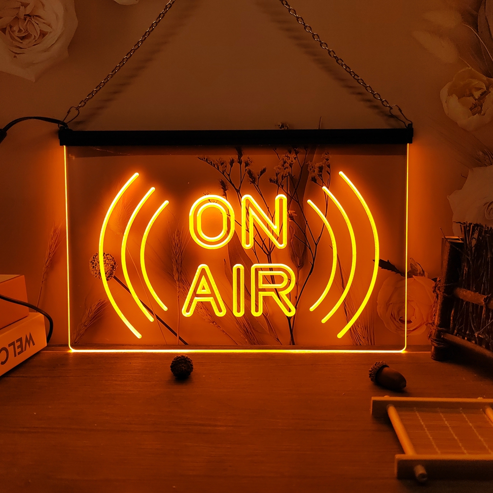 On Air Wave Vintage LED Neon Sign-Posters,3DCarving,Wall,Home,Room ...