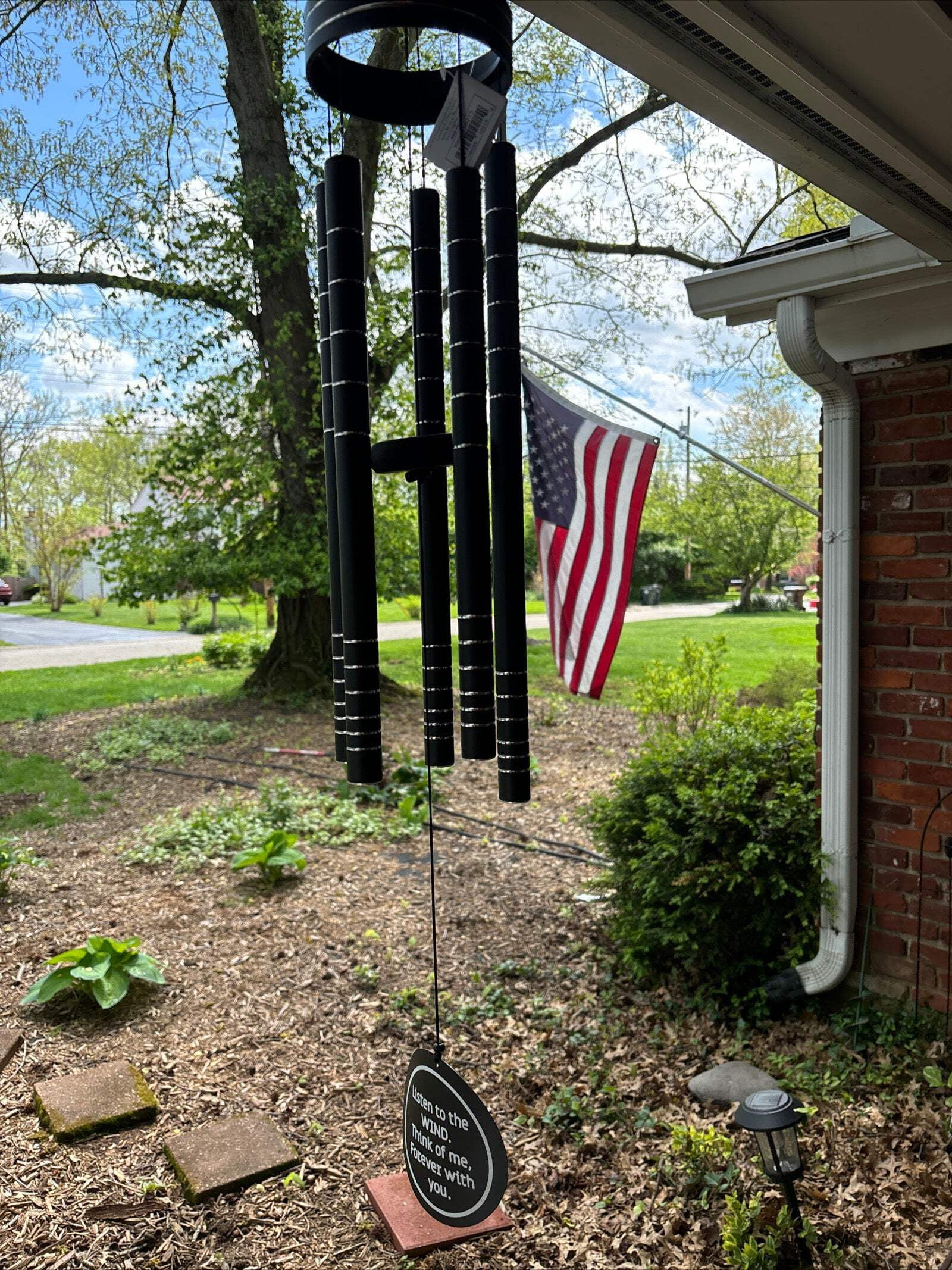 On Angel's Wings Personalized Memorial Premium Wind Chimes 41 inch long ...