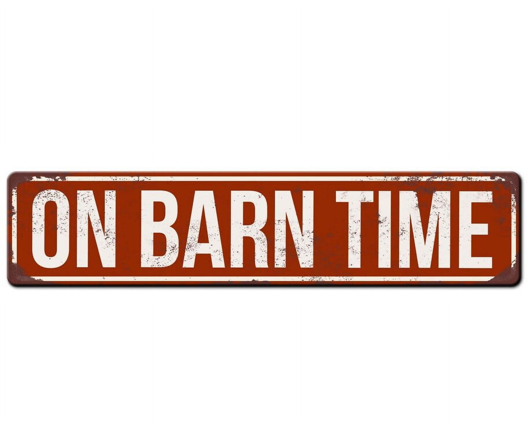 On Barn Time rustic style outdoor safe metal sign Barn Décor Equine ...