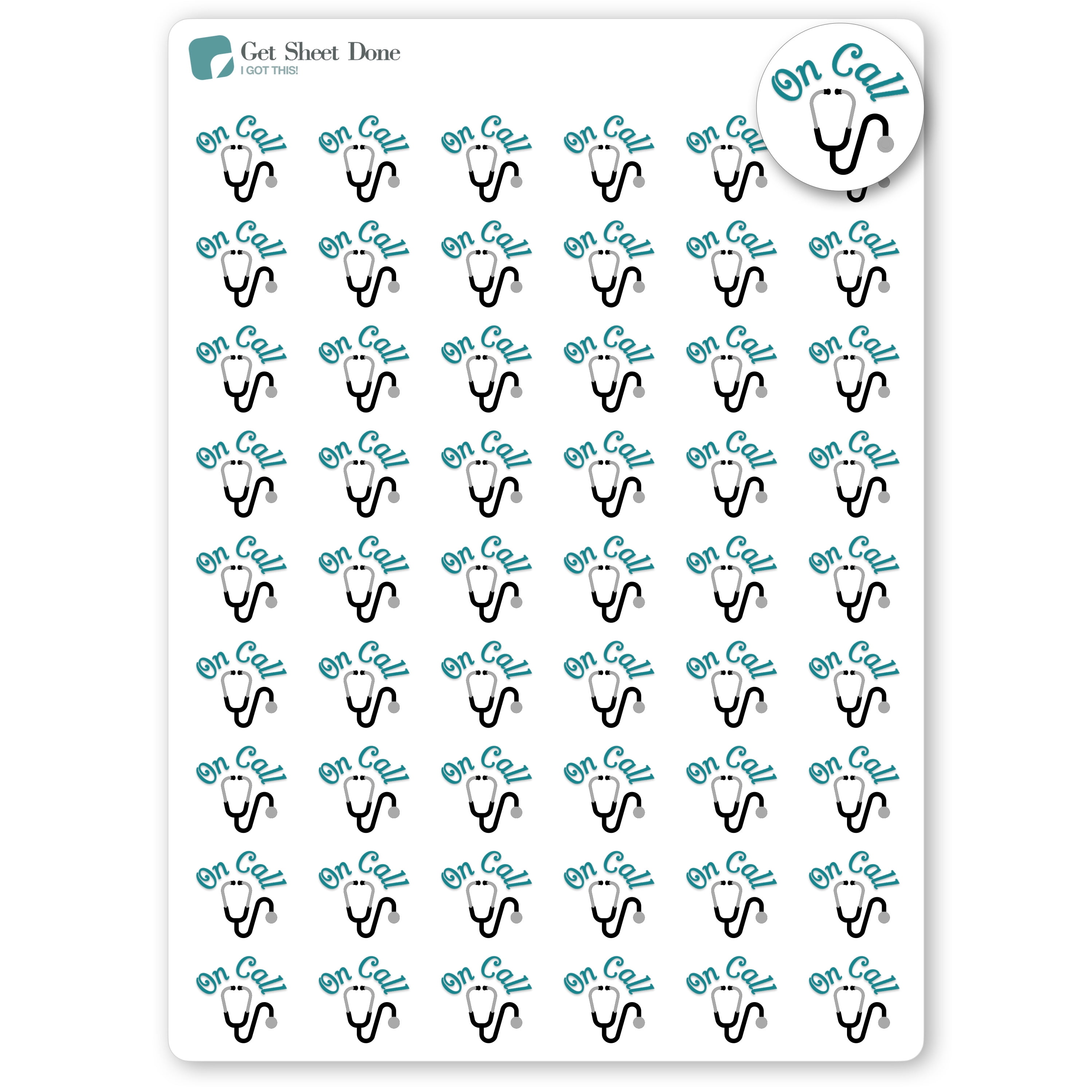 On Call Planner Stickers / Work Stickers / Bullet Journaling / Bujo ...